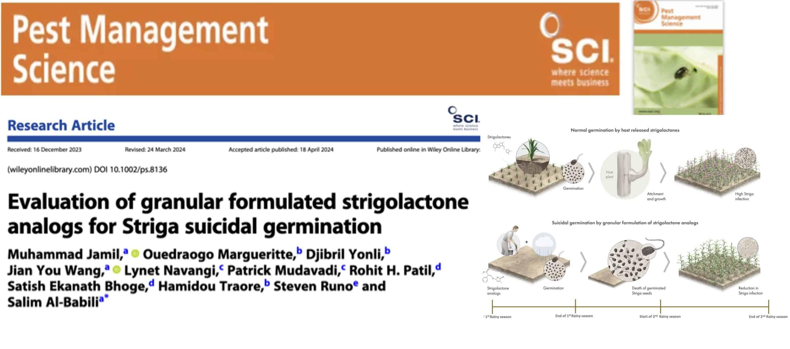 Evaluation of granular formulated strigolactone analogs for Striga ...